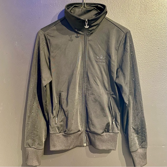 adidas Originals | Jackets & Coats | Rare Adidas Rhinestone Trefoil ...